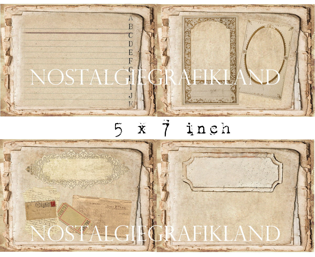 OLD PAPER Digital Kit vintage Journal antique printable | Etsy
