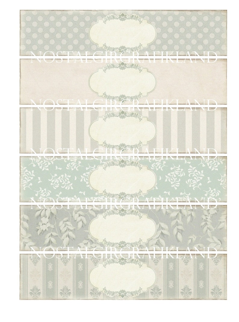 Digitale Shabby Chic Blank Label Editable Wrapper Printable - Etsy