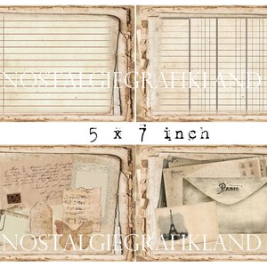 OLD PAPER Digital Kit Vintage Journal Antique Printable Journaling Set ...