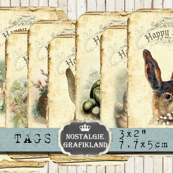 Vintage Easter Tags - Etsy