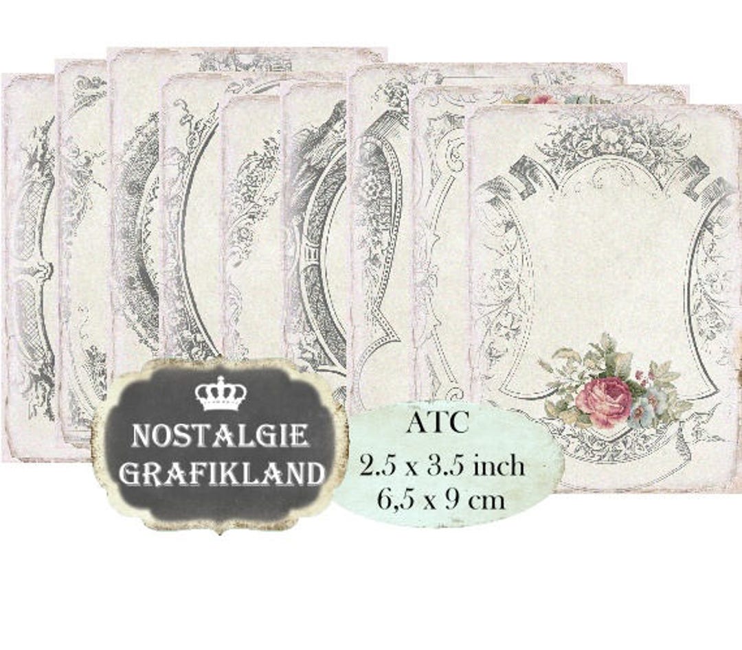 Frames Digital Journal Frames Printable Shabby Chic Vintage - Etsy