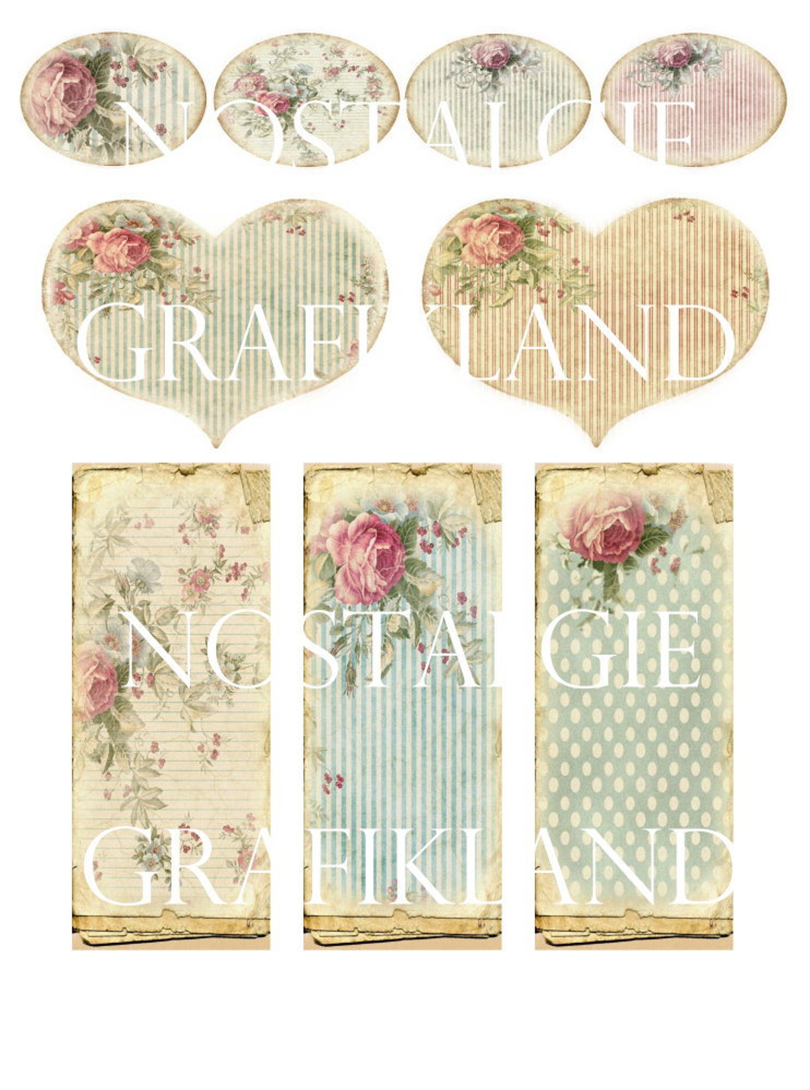 SHABBY CHIC Kit Journal Printable Craft Journaling Set Craft Junk ...