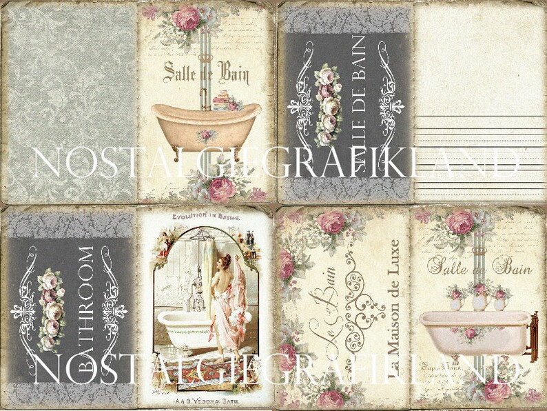 BATH Journal Pages Bathroom Printable Salle De Bain Book - Etsy