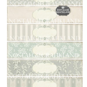 Digitale Shabby Chic Blank Label Editable Wrapper Printable Packaging ...
