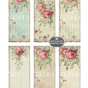 Shabby Chic Bookmarks Printable Journaling Bookmark Embellishments ...