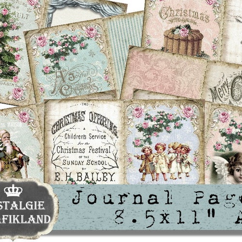 Digital Christmas Junk Journal Printable Kit Vintage | Etsy