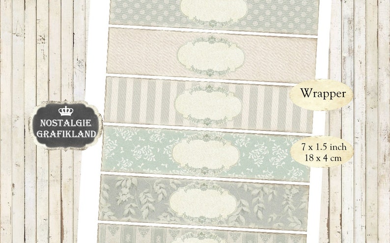 Digitale Shabby Chic Blank Label Editable Wrapper Printable - Etsy
