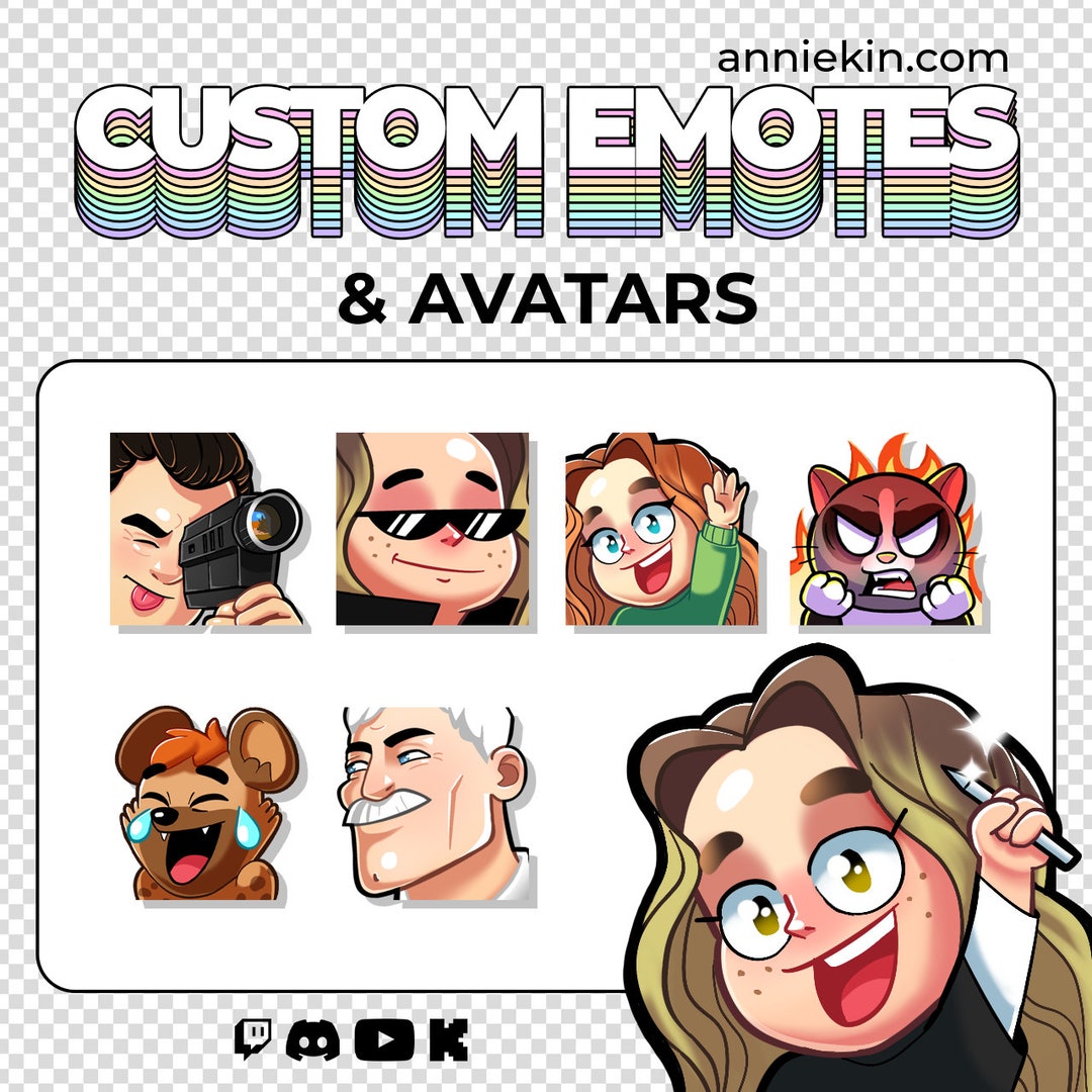 Custom Twitch Emotes & Avatars | Hand Drawn | Custom Made to Order - Etsy