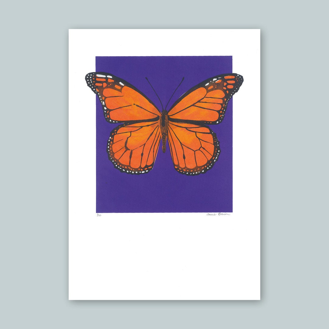 Monarch Butterfly Original Screen Print - Etsy