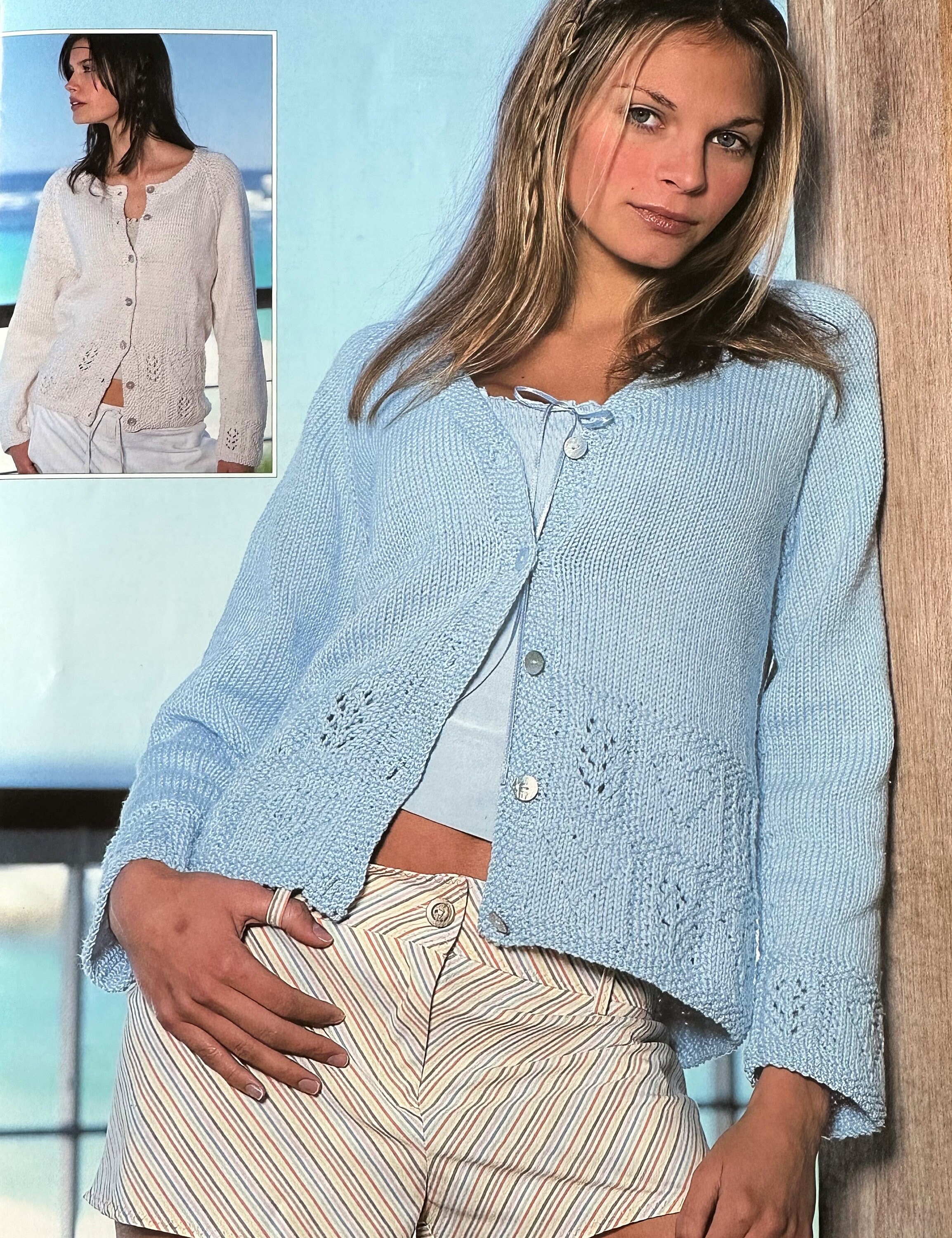 Ladies Summer Cardigan Knitting Pattern. Classic Light Summer Pure ...