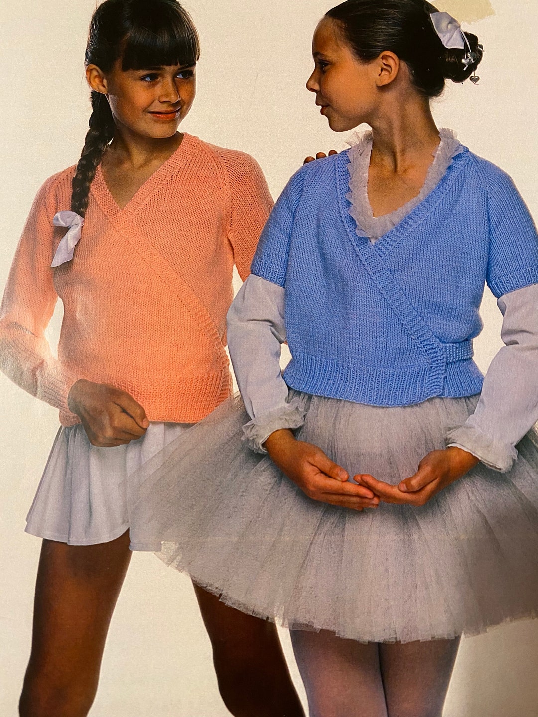 Girls Ballet Wrap Knitting Pattern, Cardigan (PDF Pattern) - Etsy