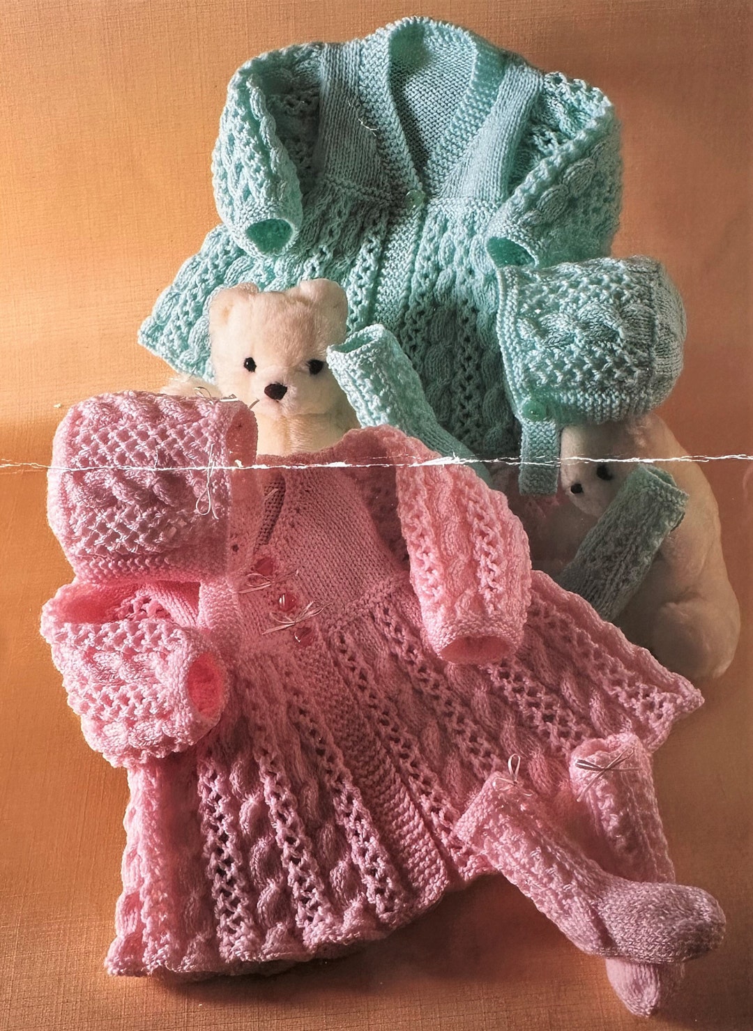 Baby Matinee Set Knitting Pattern. Matinee Coats, Bonnet and Socks ...