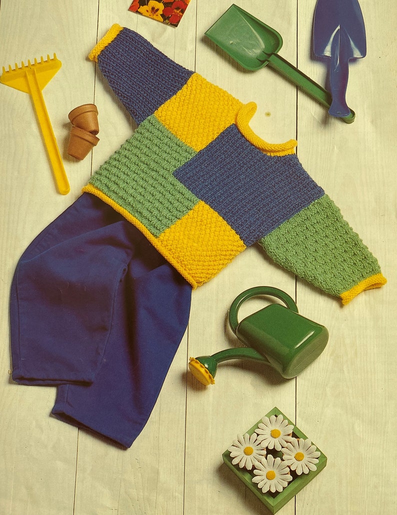 Vintage Baby Boys DK Knit Jumper Pattern (PDF Pattern) - Etsy