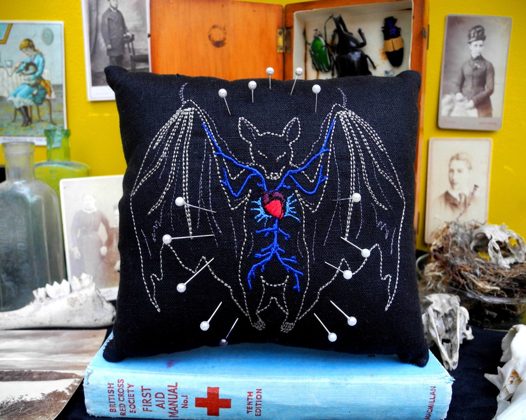 Dissected Bat Pin Cushion Gothic Style Voodoo Witch Gift Macabre ...