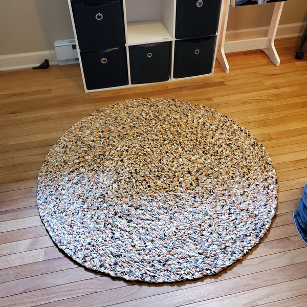 Round Rag Rug - Etsy