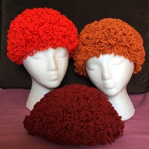 Lucille Ball Wig, Red Head Curly Hair Hat, Yarn Hair Hat, I Love Lucy ...
