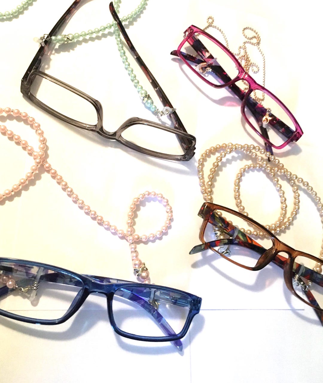 Glasses With Chain Holder for Old Lady Wig Costume Prop, RBG Glasses ...