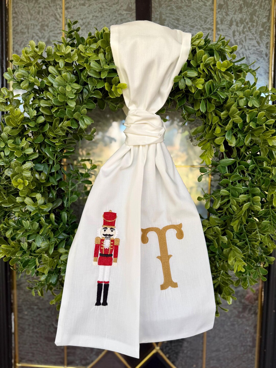 Nutcracker Wreath Sash Monogrammed - Etsy