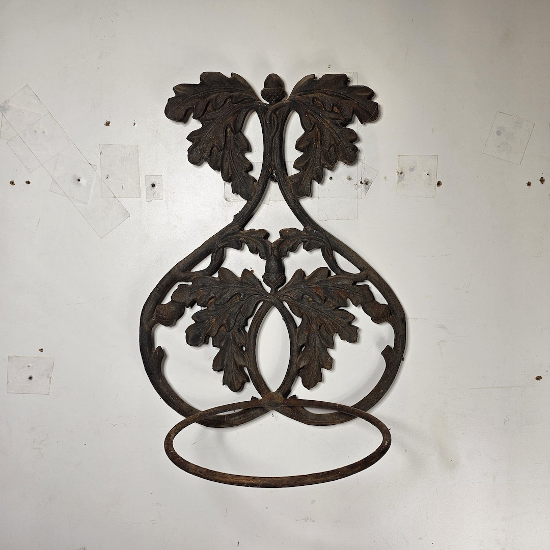 Victorian Style Cast Iron Wall Planter Oak Branch and Acorn Design - Etsy