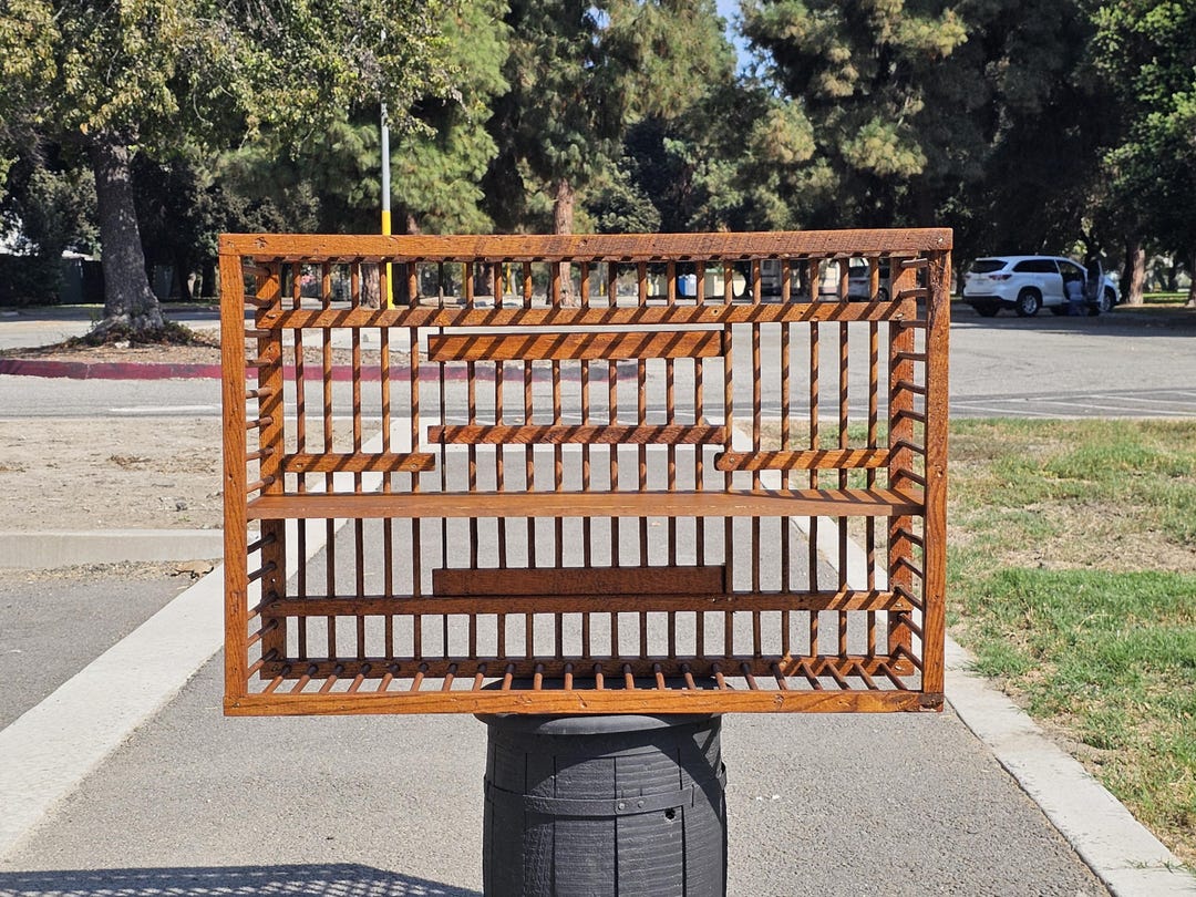 Vintage Wood Chicken Poultry Crate Wall Mounted Shelf 35"l X 23"h X 11 ...