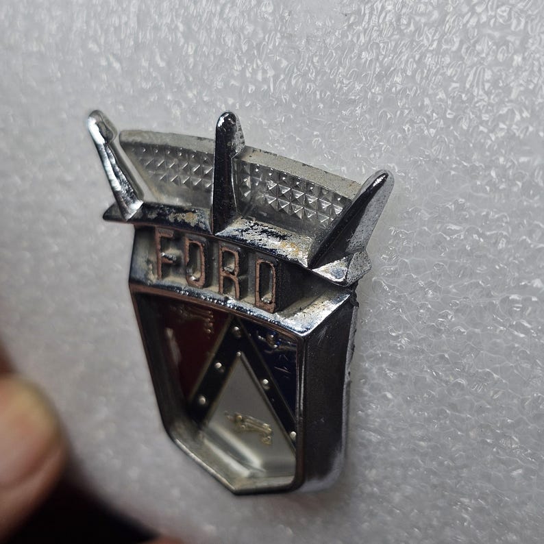 1955 1956 Ford Fairlane Hood Emblem & Bezel Crest Ornament Medallion - Etsy