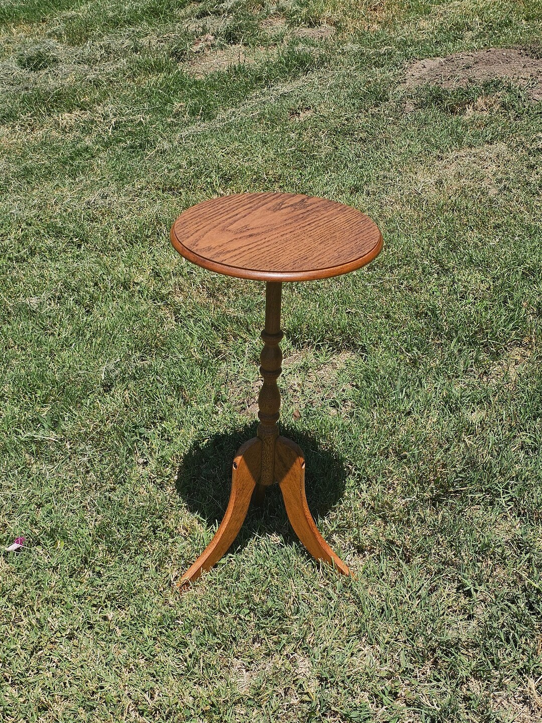 Oak Wood Plant Stand Table 11.5 Dia X 23 H - Etsy