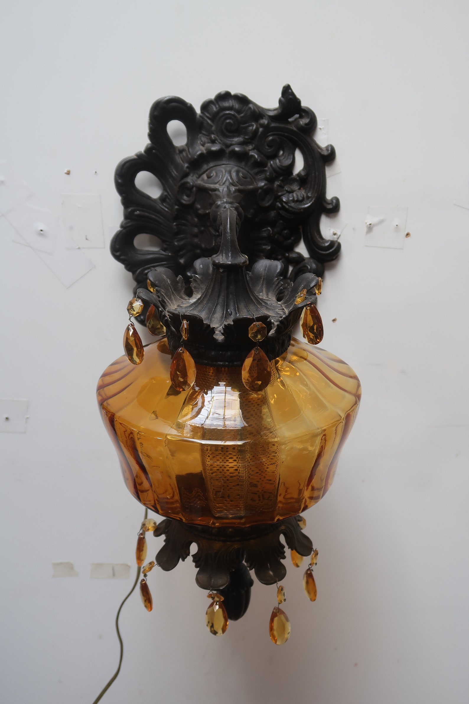 Vintage MC. Co. GIM Wall Sconce Wire Electric Wall Hanging Lamp 1950s ...