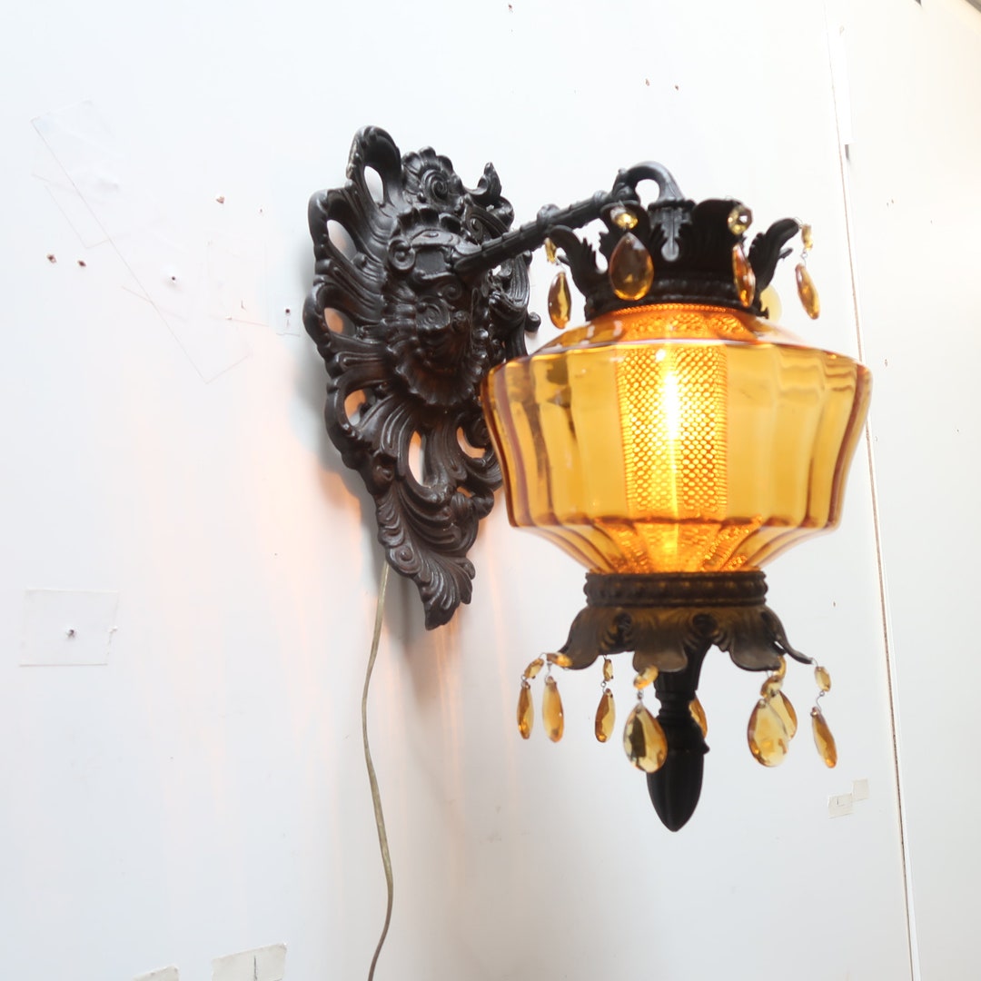 Vintage MC. Co. GIM Wall Sconce Wire Electric Wall Hanging Lamp 1950s ...