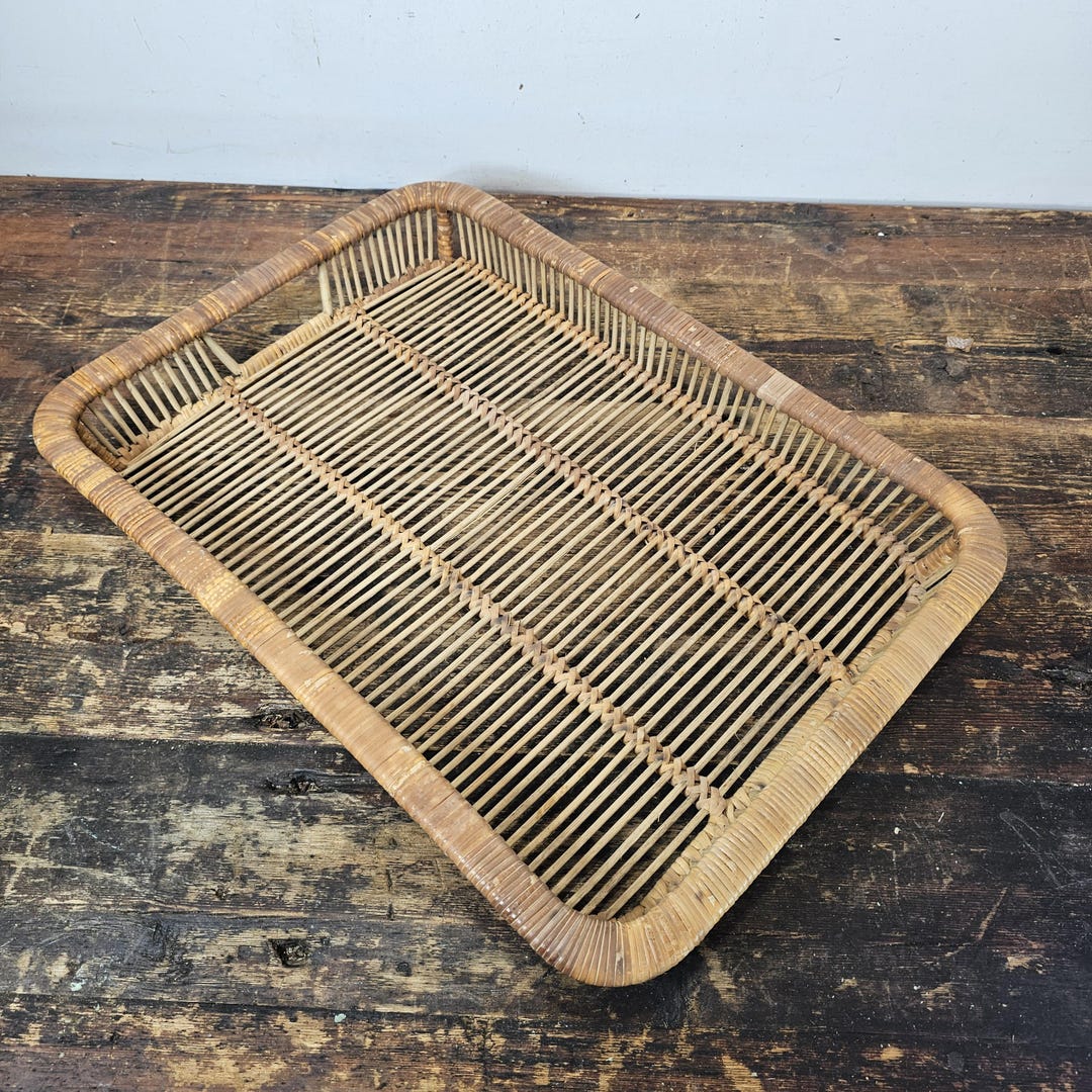 Artek Finland Danish Modern Rattan Tray 1960s - Etsy