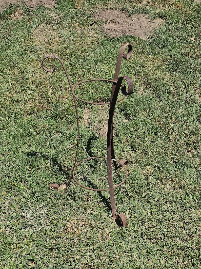 Spanish Revival Style Metal Scroll Planter Holder Stand 26.5" H - Etsy