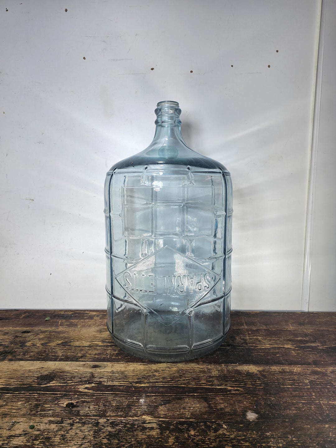 Vintage Sparkletts Water 5 Gallon Blue Glass Water Jug - Etsy