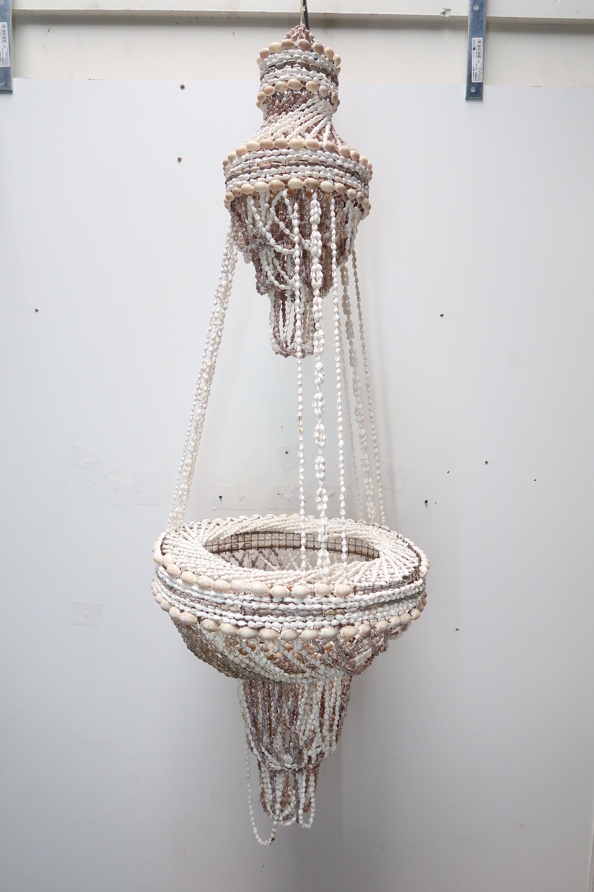 Hanging Chandelier Puka Sea Shells Nautical Boho Beach 16 X 16 X H 45 6 ...