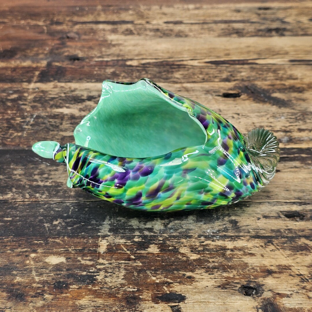 David Smith Blowing Sands Studio Art Glass Conch Shell Sculpture - Etsy