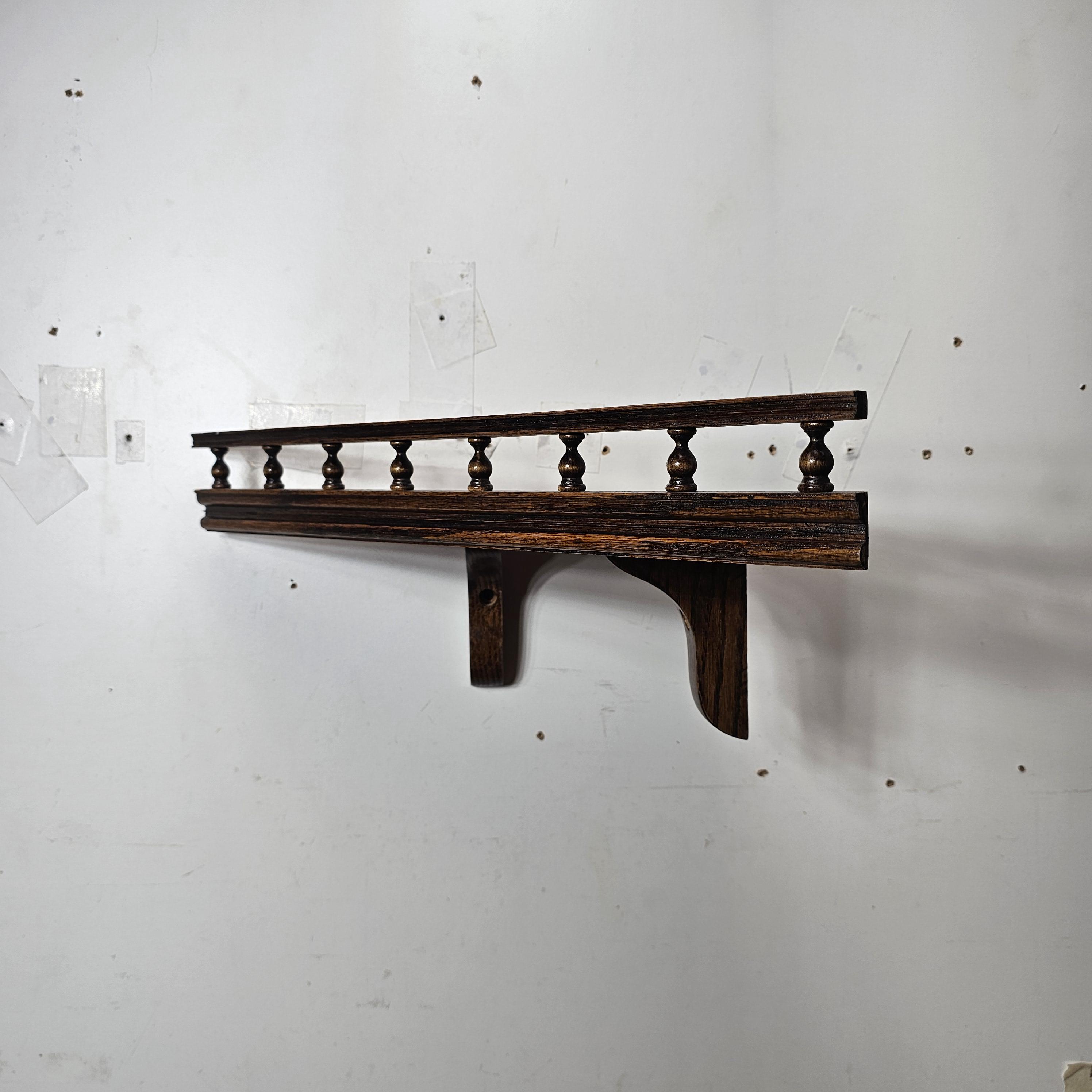 Vintage Rustic Oak Corner Shelf 19.25l - Etsy