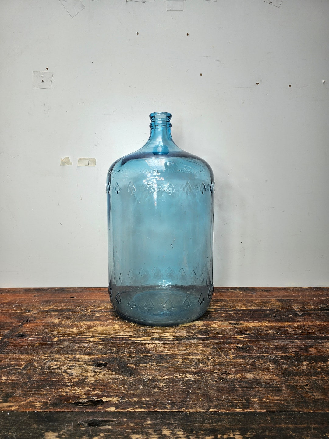 Vintage Arrowhead Blue Glass 5 Gallon Water Wine Jug - Etsy