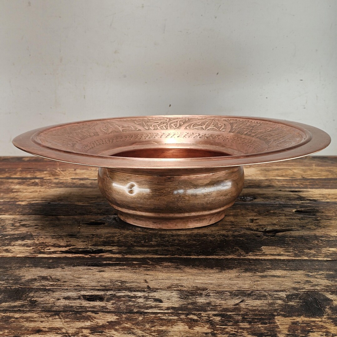 Antique Islamic Indo-persian Copper Ablution Basin | Decorative Ritual ...