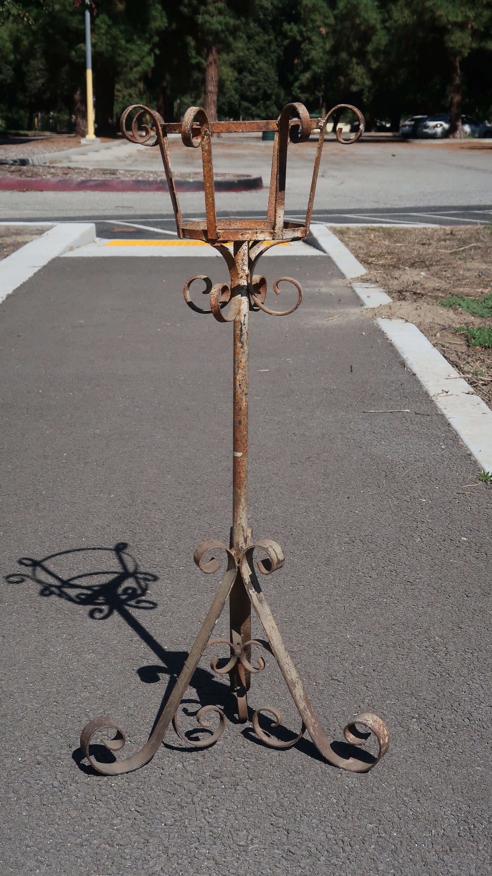 Vintage Iron Scroll Plant Stand Rustic H 36 - Etsy