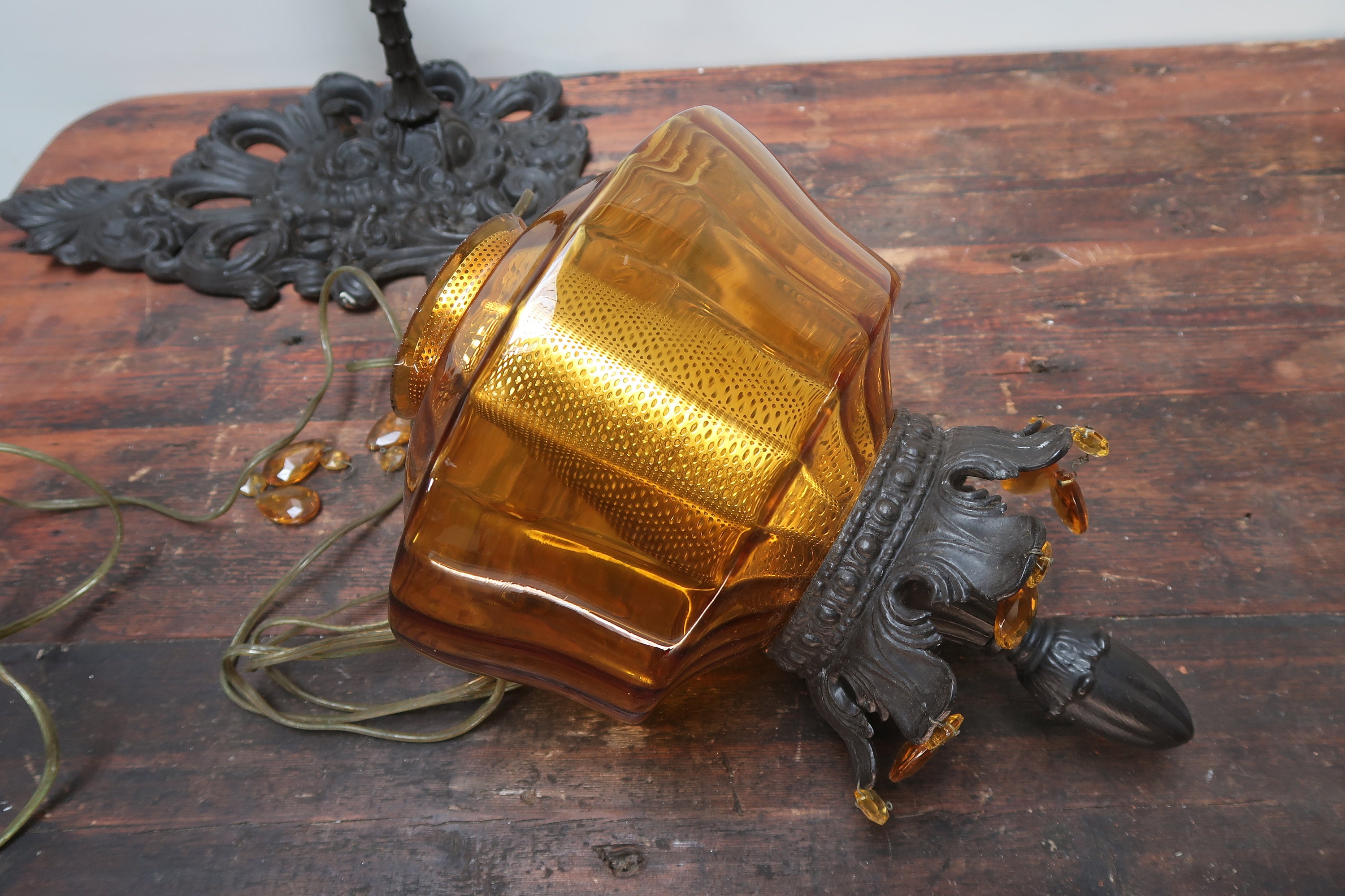 Vintage MC. Co. GIM Wall Sconce Wire Electric Wall Hanging Lamp 1950s ...