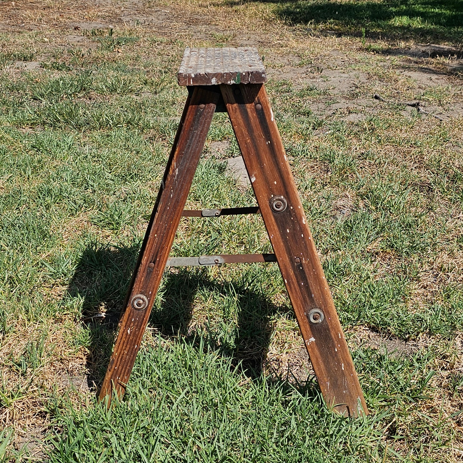 Rustic Wooden 2 Foot Step Ladder Primitive Garden Decor Vintage - Etsy
