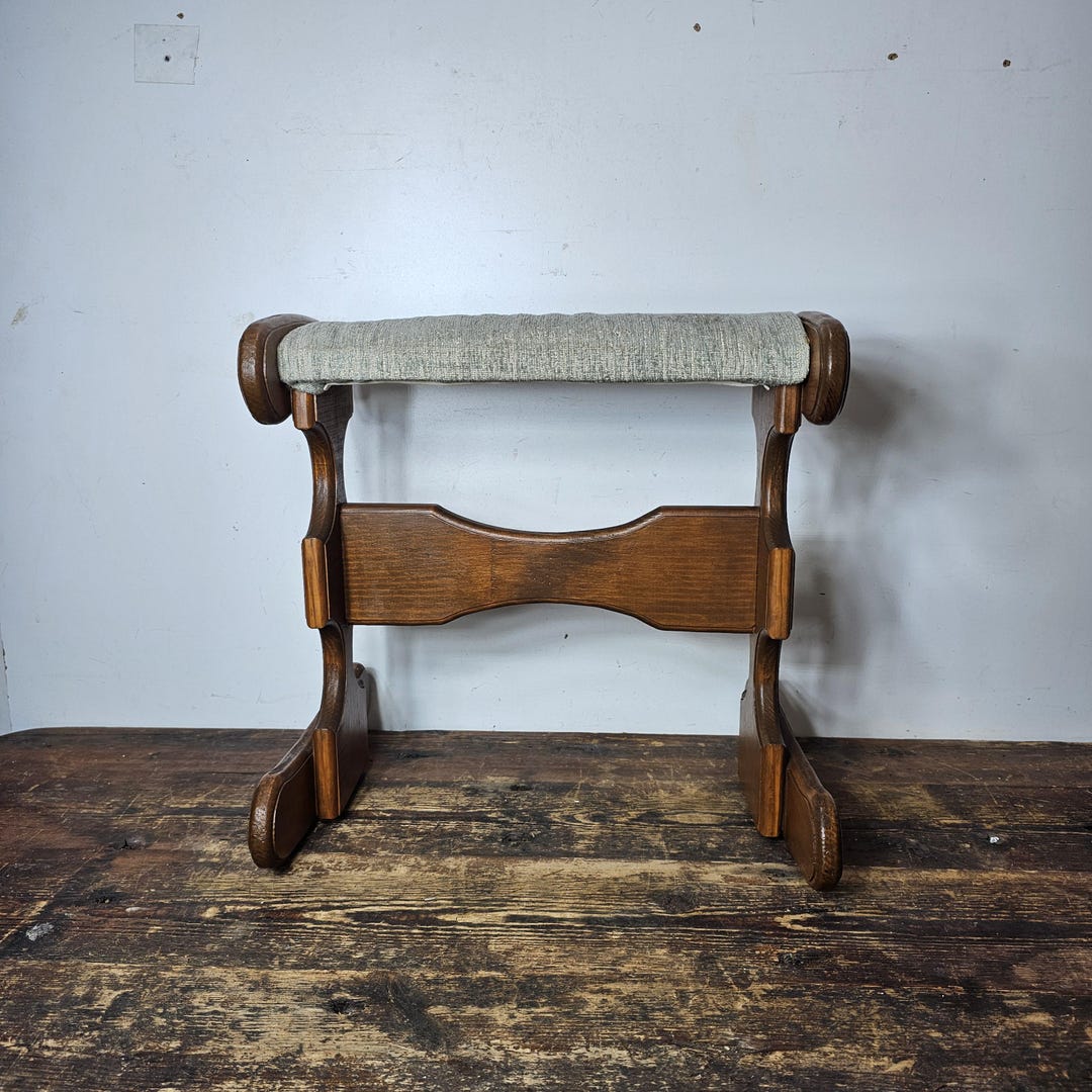 Vintage Wooden Rocking Foot Stool Footrest 15.5h - Etsy