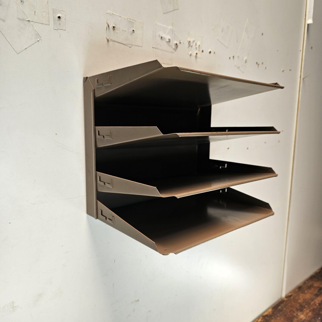 Vintage 4-tier Wall-mounted / Desktop Steel File Organizer - Etsy