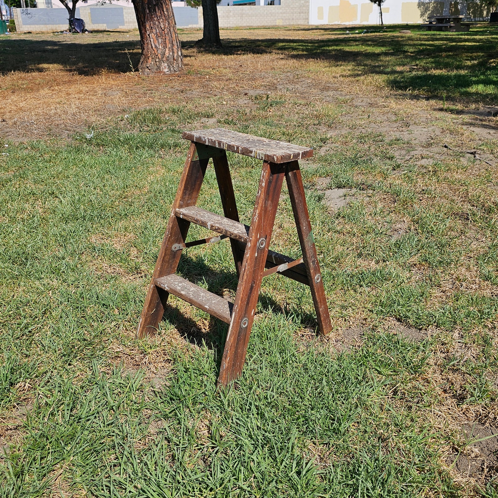 Rustic Wooden 2 Foot Step Ladder Primitive Garden Decor Vintage - Etsy