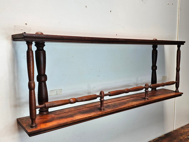 2 Tiered Wood Wall Shelf Plate Groove 36 L X 5.5 D X 15.5 H - Etsy