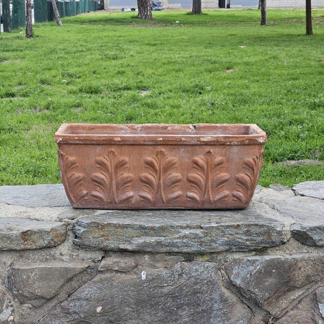 Italian Clay Window Box Rectangle Terracotta Planter 18.5l X 8w X 7h - Etsy