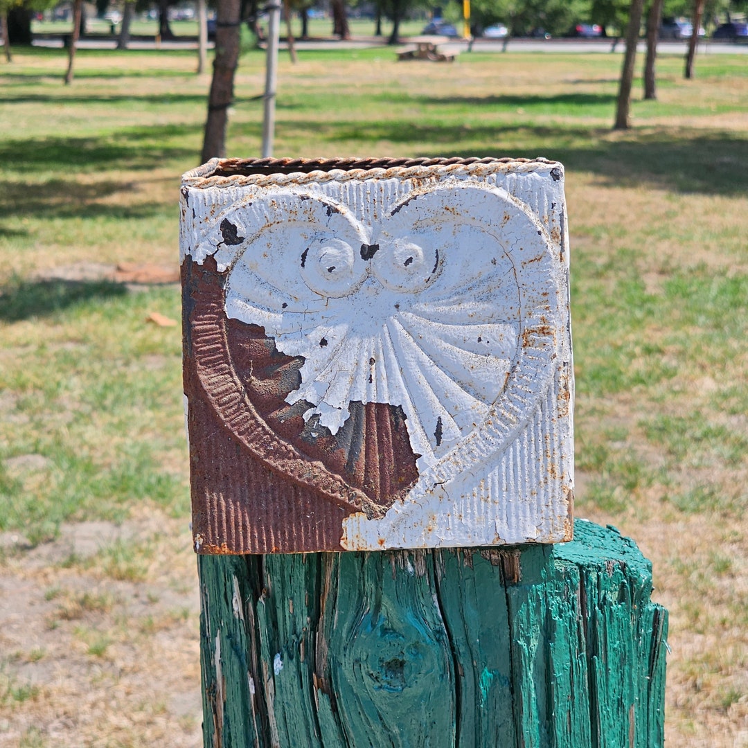 Rustic Tin Metal Planter / Garden Decor Weathered 6" X 6" X 6" - Etsy