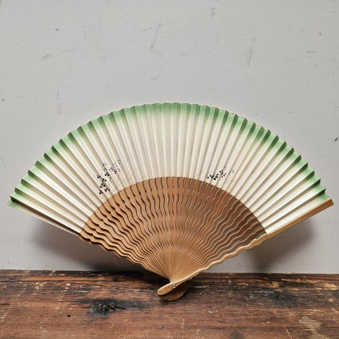 Japanese Paper Folding Fan Sensu Bamboo Frame - Etsy