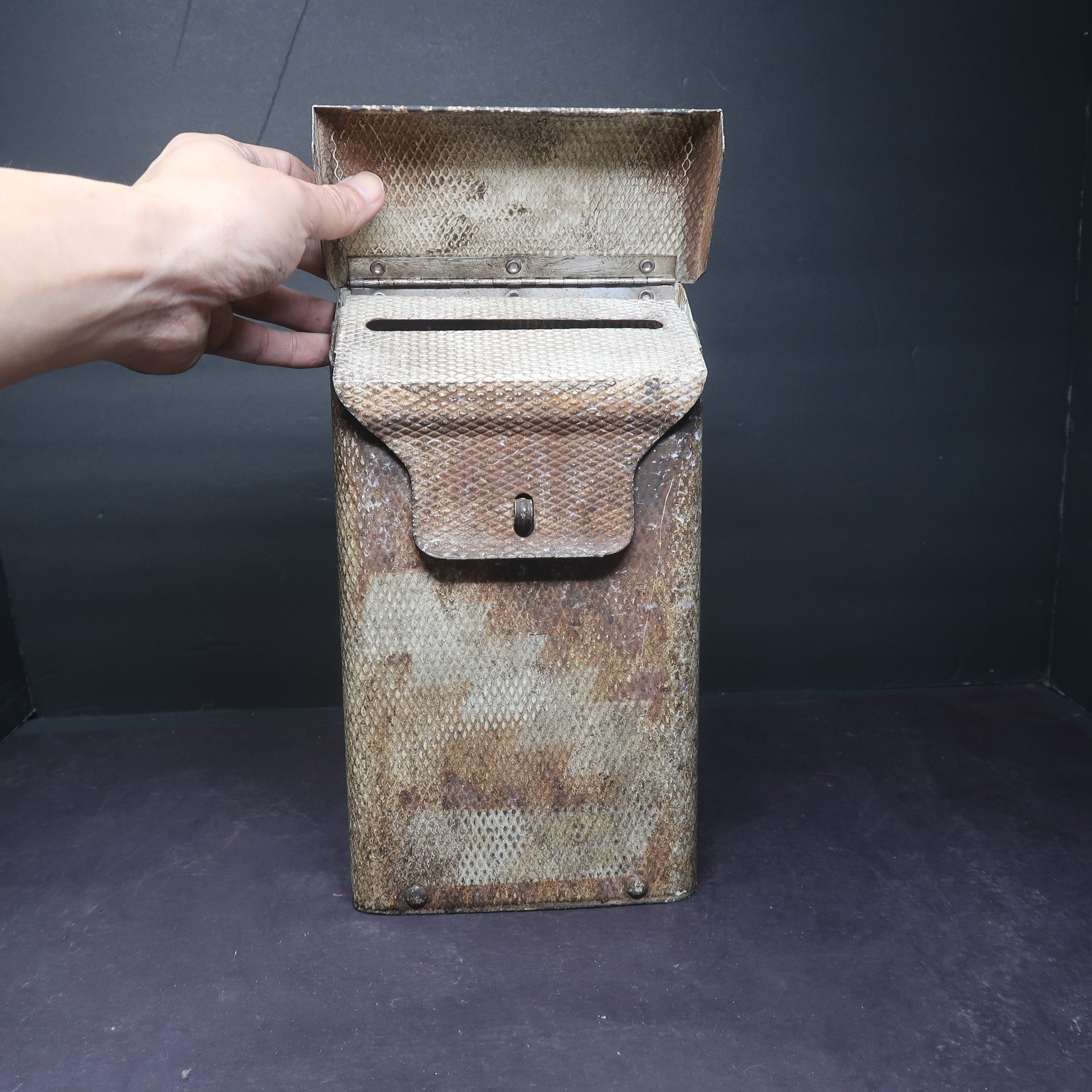 Vintage Aluminum Wall Mounted Mailbox Double Hinged Flip Top - Etsy