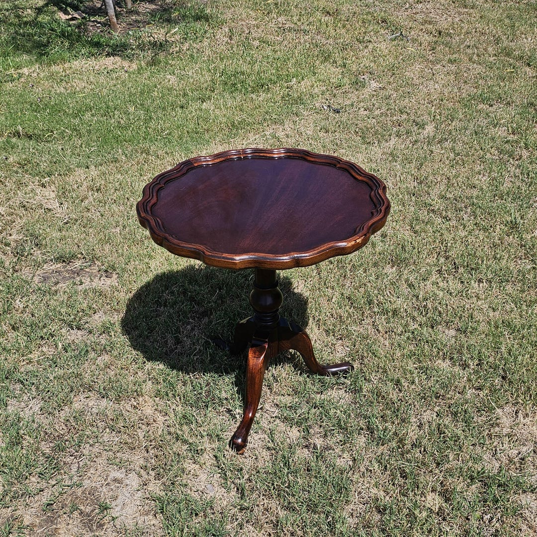 Drexel George III Style Mahogany Pie Crust Table 24" Dia X 24.75" H - Etsy