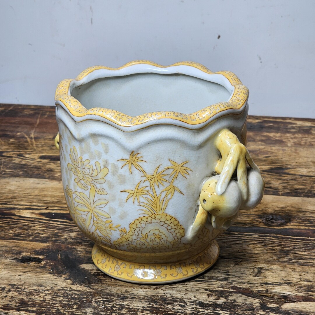 Yellow Decorated Porcelain Vase With Fruit Handles in Qianlong Style 6 ...