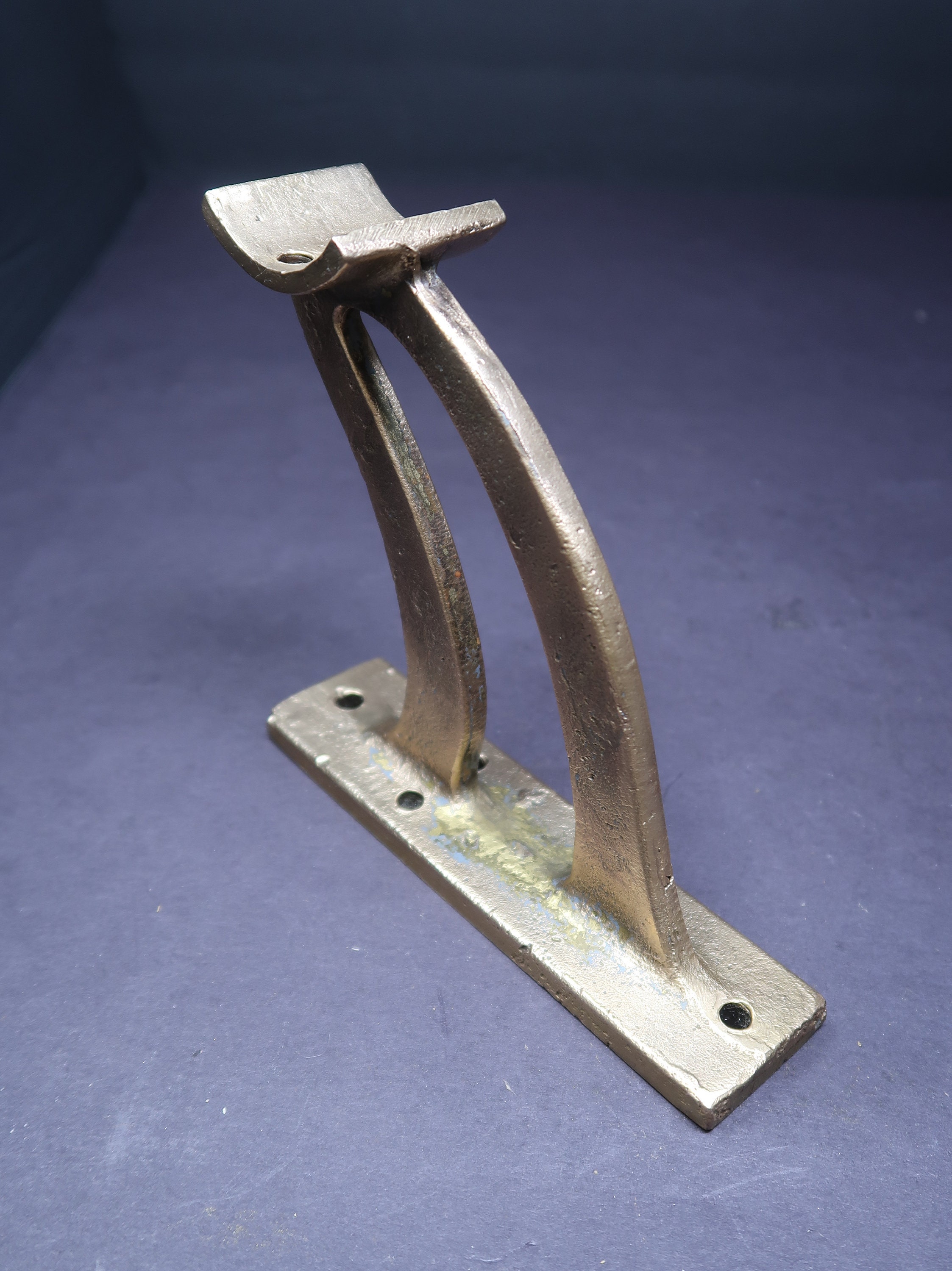 Set of 6 Antique Solid Brass Foot Rail Brackets Handcrafted - Etsy